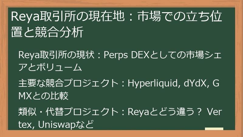 Reya 取引所はどこ？ DeFiの最前線、Reya Networkの技術、評判、エアドロップまで徹底解説！ - 仮想通貨・ブロックチェーン研究所